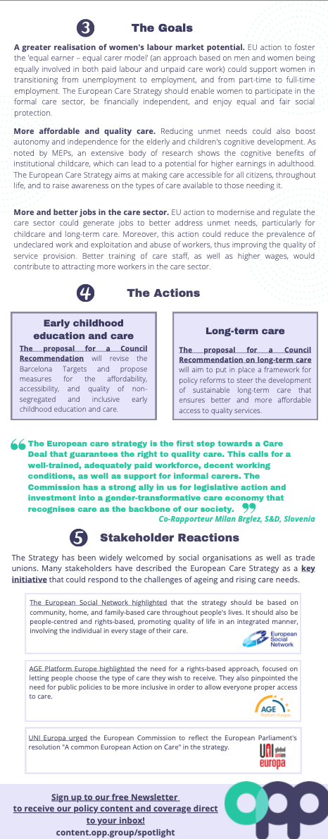OPP One-Pager: European Care Strategy - One Policy Place